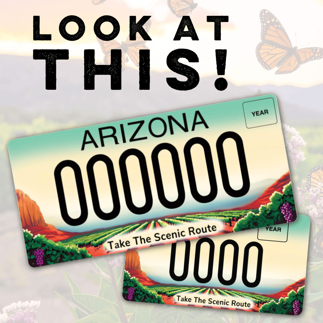 Arizona Wine Trail Special License Plates - Verde Valley Wine Trail
